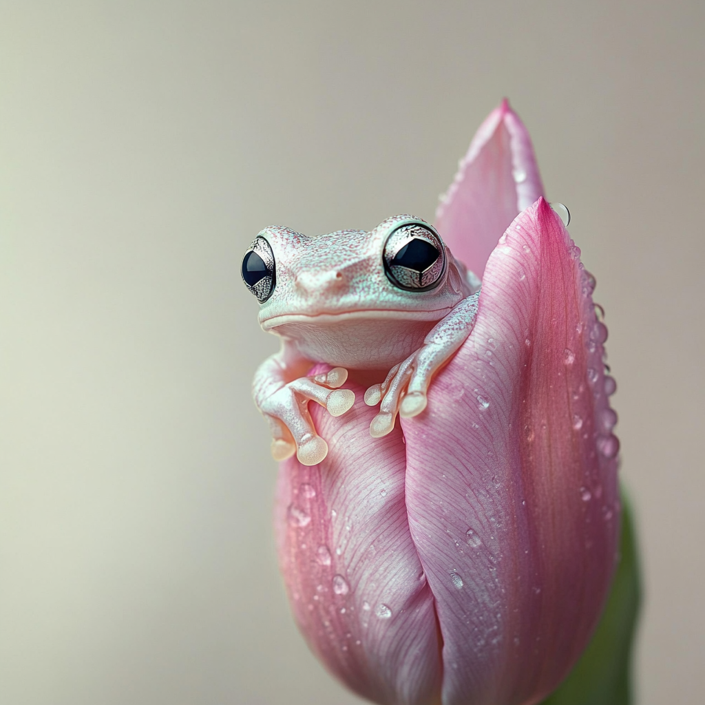 The Little White Frog and the Pink Tulip | by Ana Moreira | Feb, 2025 ...
