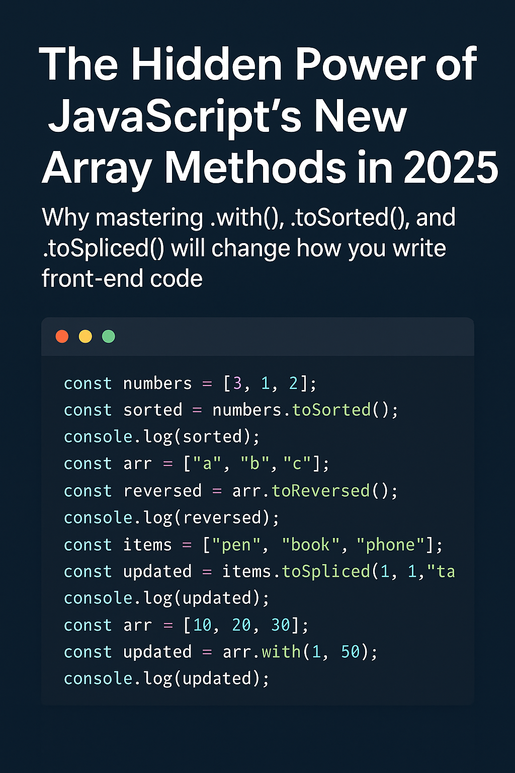 The Hidden Power of JavaScript’s New Array Methods in 2025 | by Babar saad | Aug, 2025 ...