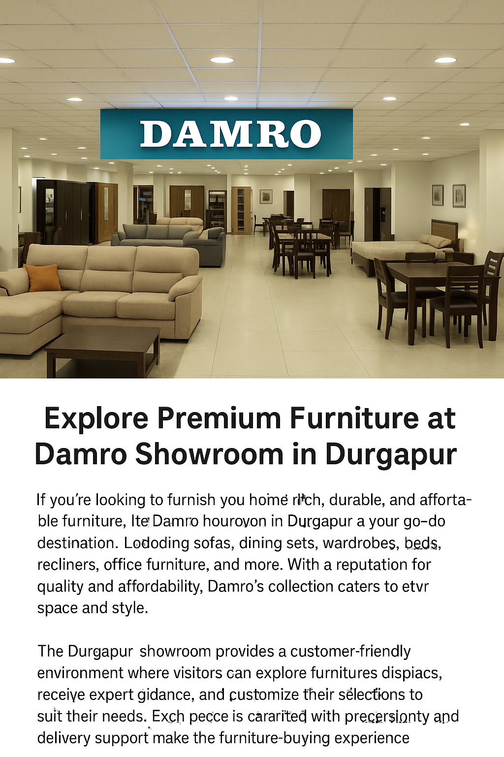 Explore Premium Furniture at Damro Showroom in Durgapur | by Damro ...