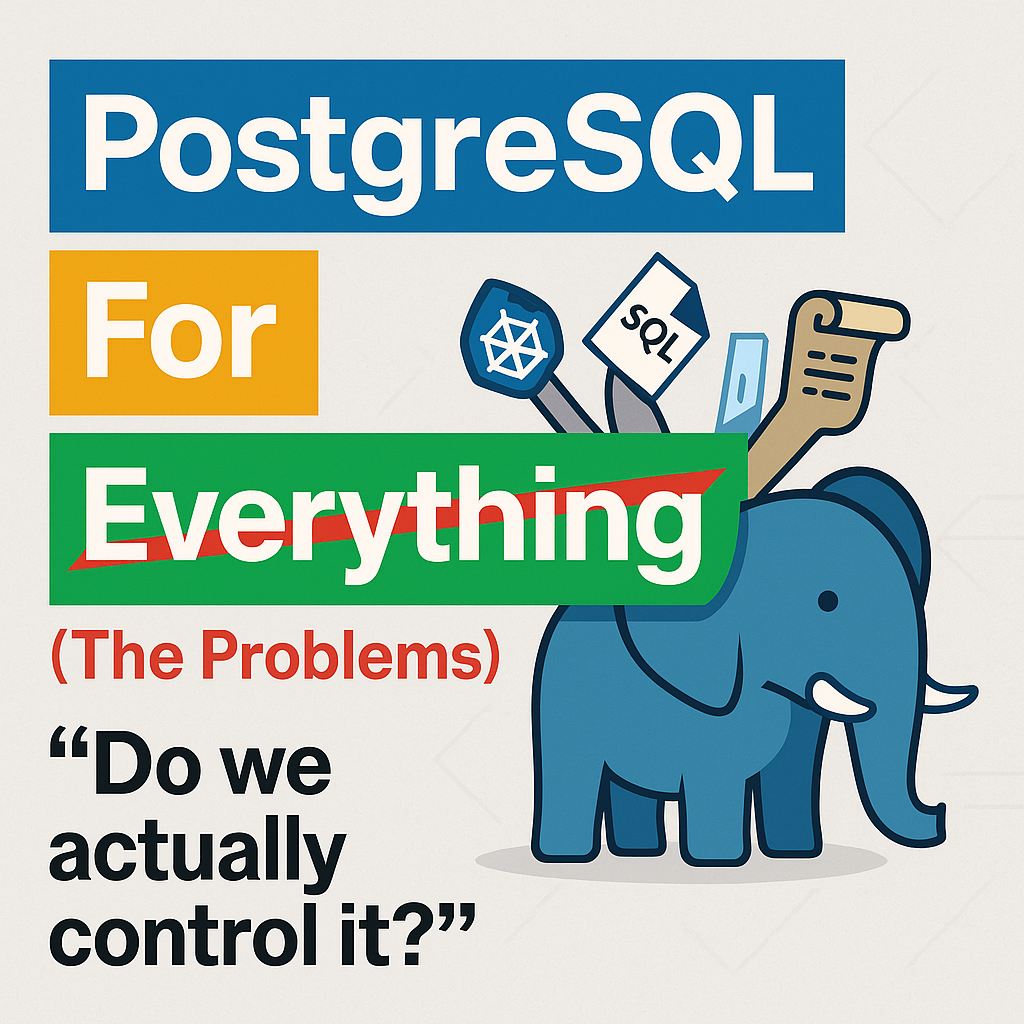 Postgres for everything? not really..and here are some of the problems. | by | Run.it.Bare | Medium