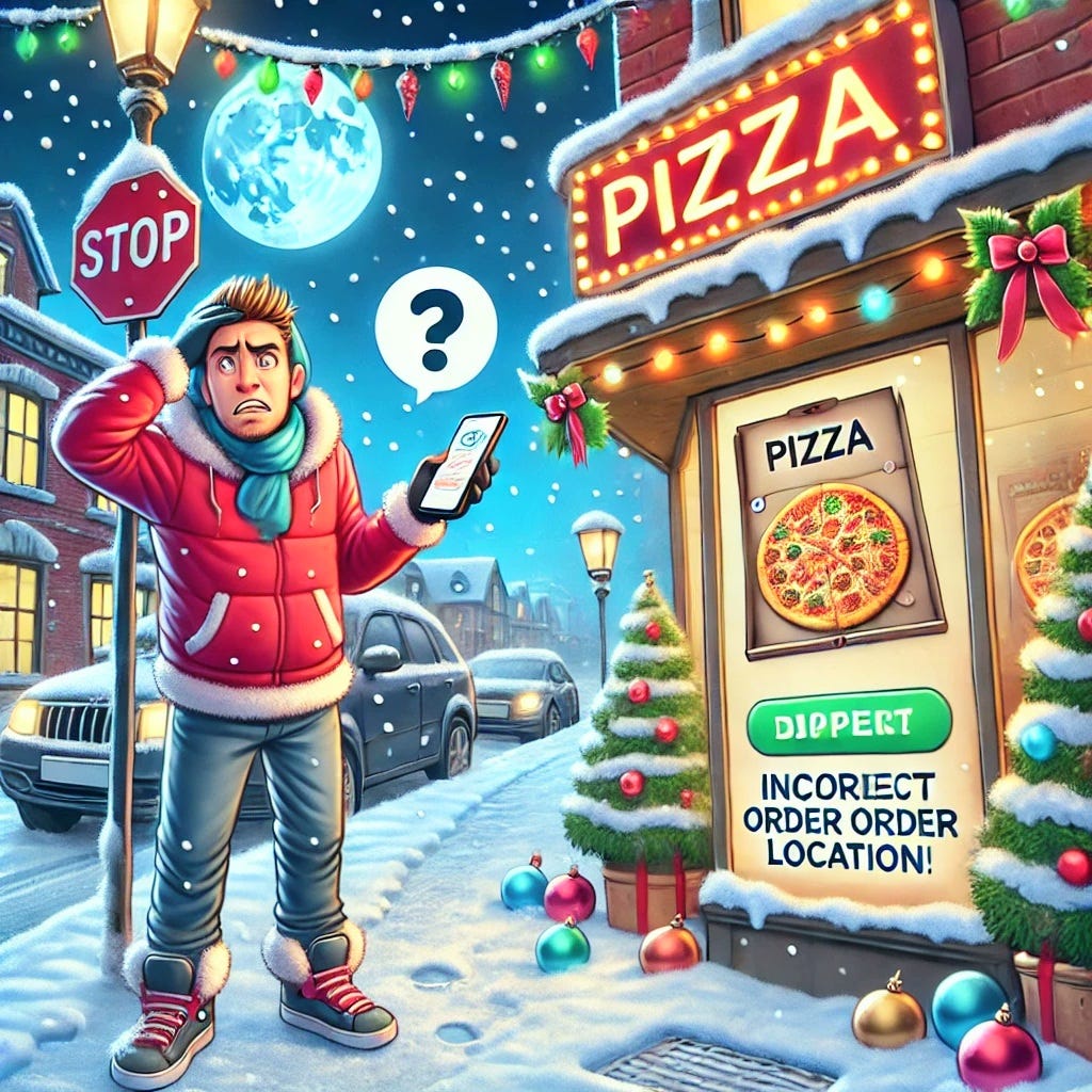 The Christmas Pizza Fiasco. A cautionary tale about online ordering ...