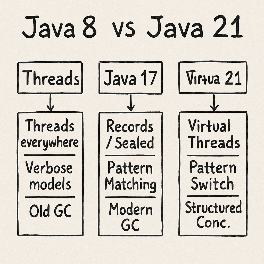 Java 8 vs Java 17 vs Java 21 — The Only Practical Comparison You Need in 2025 | by AlgoWing ...