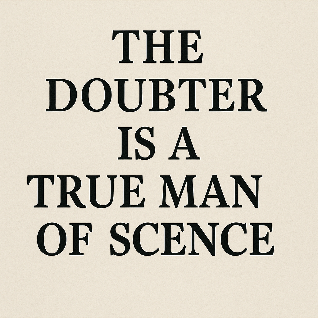 The Doubter is a True Man of Science | by Sardar Ronaq Singh | May ...