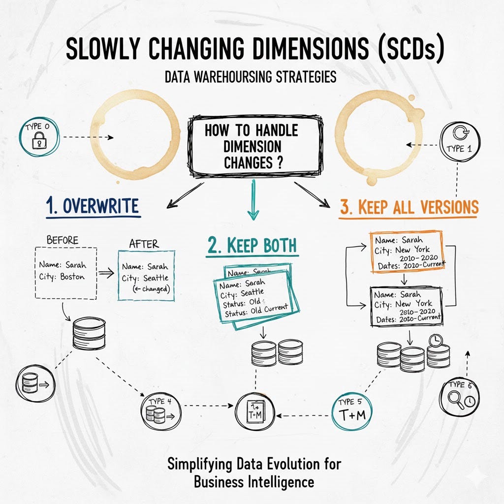 Understanding Slowly Changing Dimensions (SCDs) in Data Warehousing | by Lumina | Medium