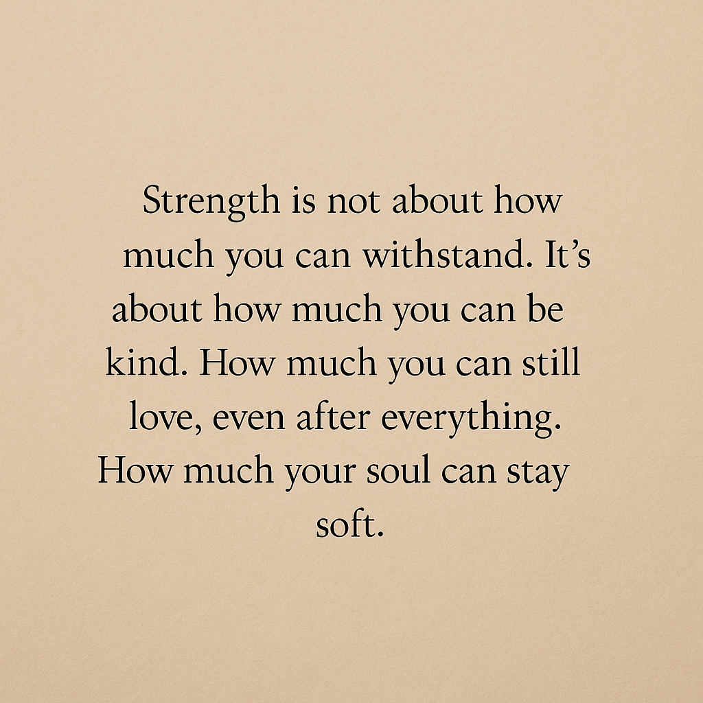 The Strength in Being Soft | by Not ordinary | Apr, 2025 | Medium