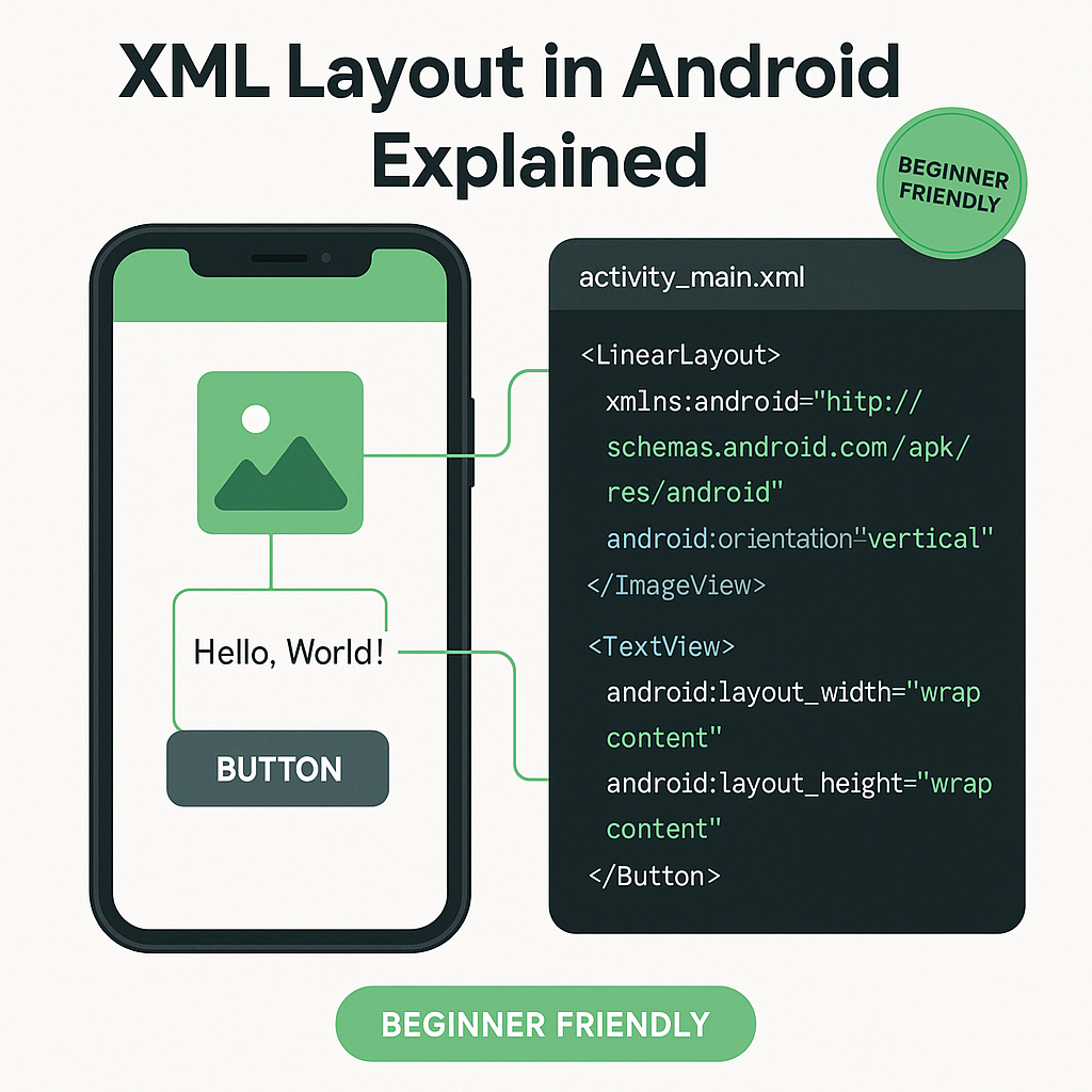 📱 XML Layout in Android Explained — A Complete Beginner’s Guide With ...