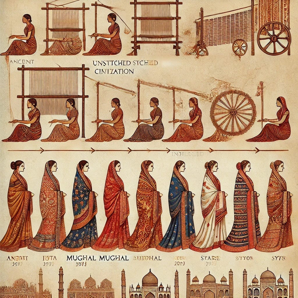 The History of Saree: The Language of the Loom | by Ekaksha | Medium