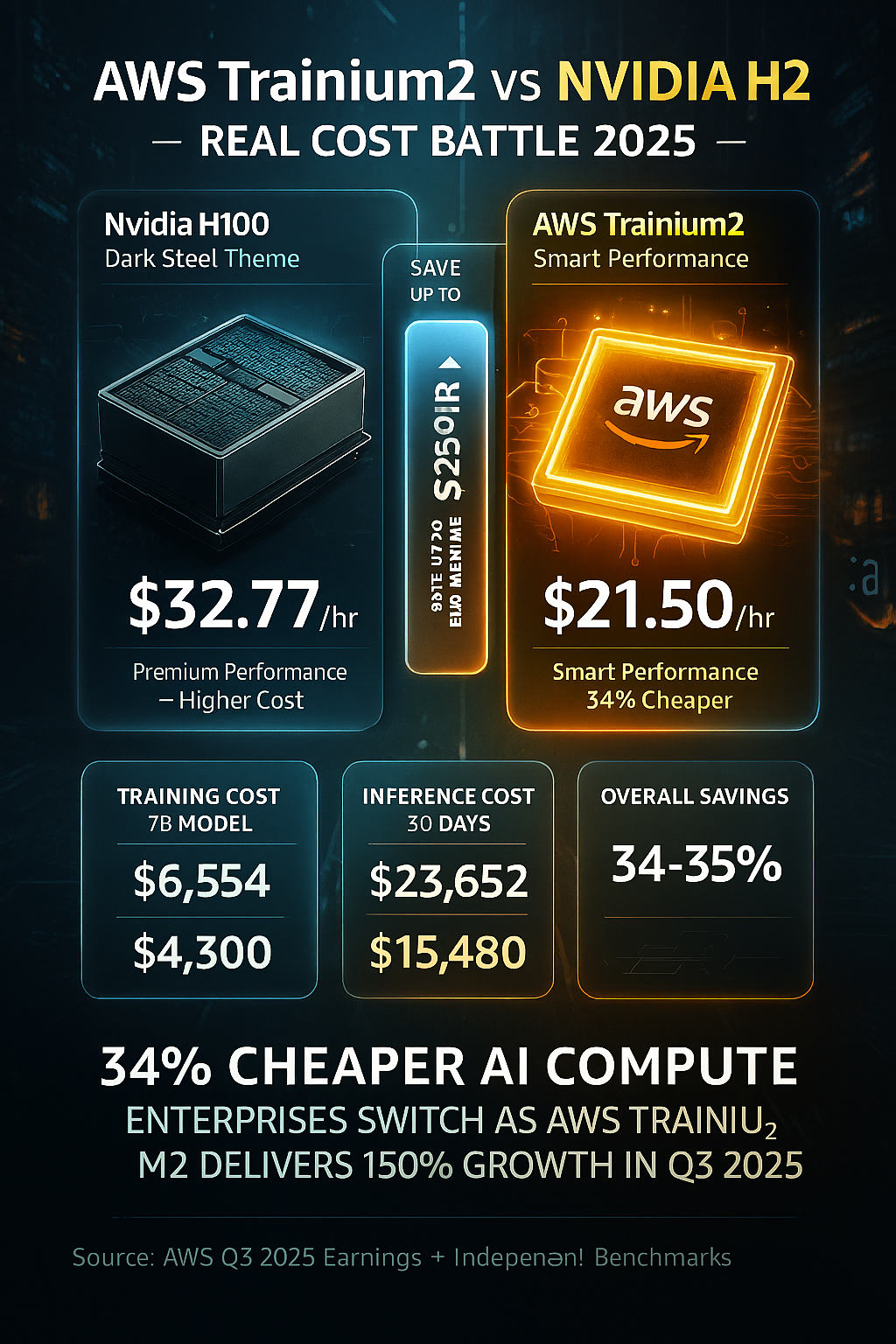 AWS Trainium2 vs Nvidia H100: Real Cost Comparison 2025 (40% Cheaper ...