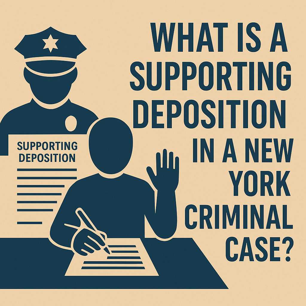 What Is a Supporting Deposition in a New York Criminal Case? | by Todd ...