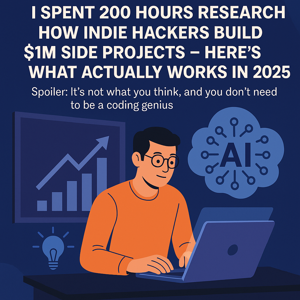 I Spent 200 Hours Researching How Indie Hackers Build $1M Side Projects ...