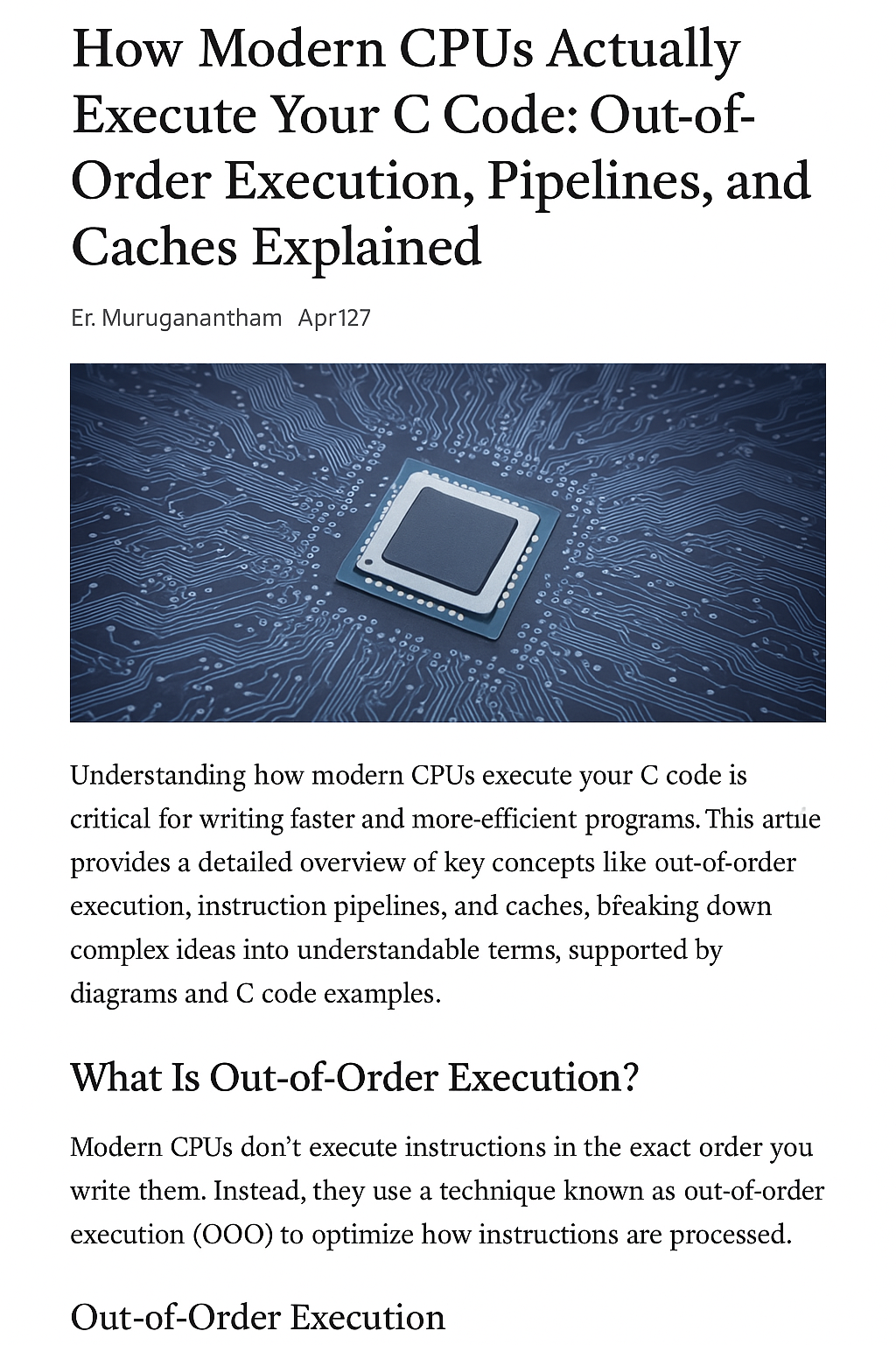 How Modern CPUs Actually Execute Your C Code: Out-of-Order Execution ...