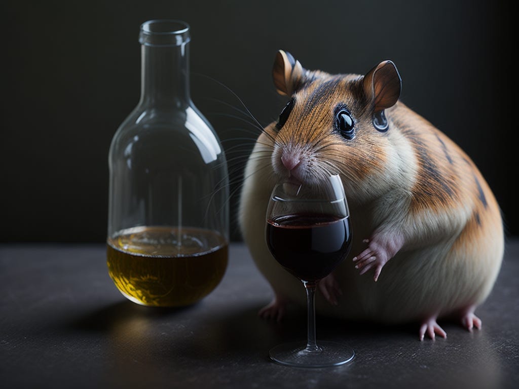 Hamster Drinking