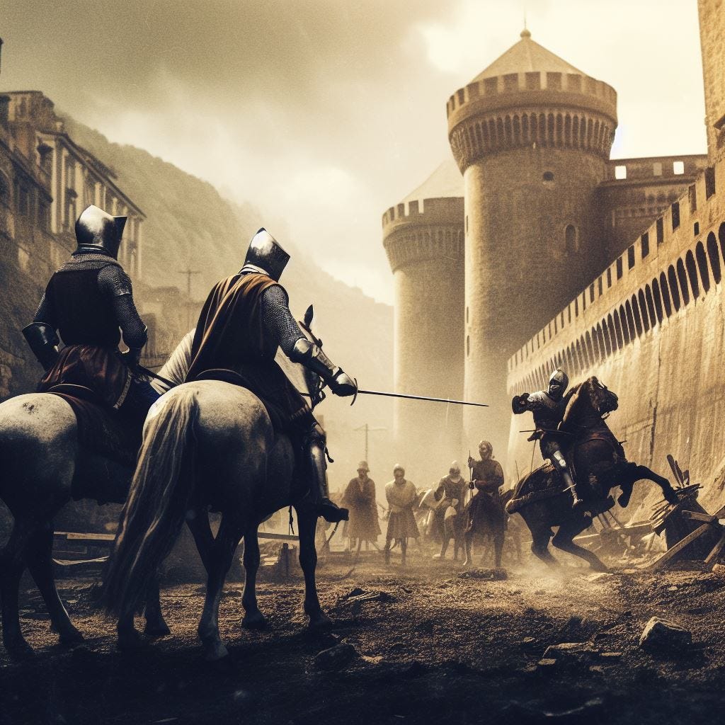 Street Fighting in the Middle Ages. Petrarch at the medieval jousts in ...