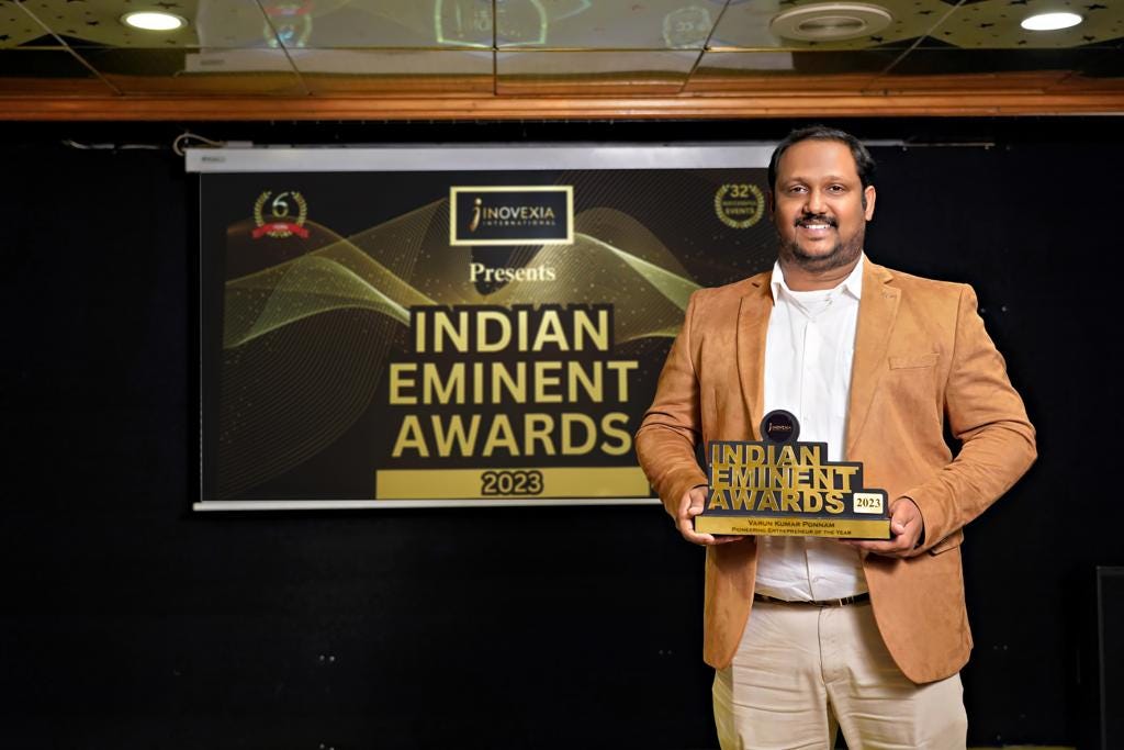 Varun Kumar Ponnam: Founder of Moment Makers has won an award at the ...