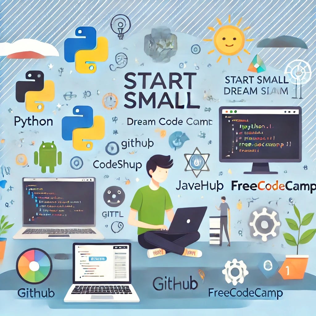 Easy Ways to Learn Coding. "Step Into Coding: Start Small, Dream… | by Riyad | Jan, 2025 | Medium