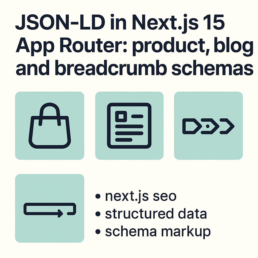 JSON‑LD in Next.js 15 App Router: product, blog and breadcrumb schemas ...