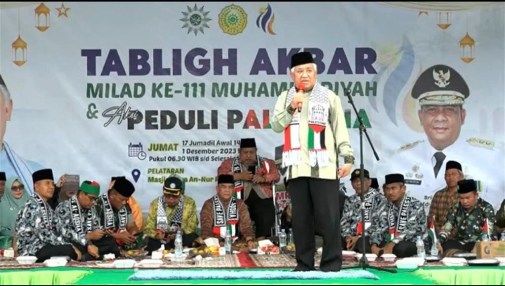 Peringatan Milad Ke-111 Muhammadiyah: Tabligh Akbar dan Peduli Palestina Meriah di Pekanbaru ...