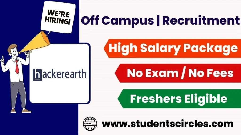 HackerEarth Careers 2023 | Fresher | Direct Link | by V G Selvam | apuzzindia | Medium