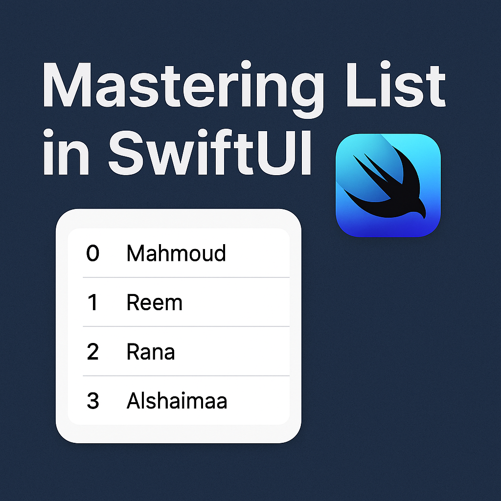 Master List in SwiftUI for Beginners | by Mahmoud Ramadan | Medium