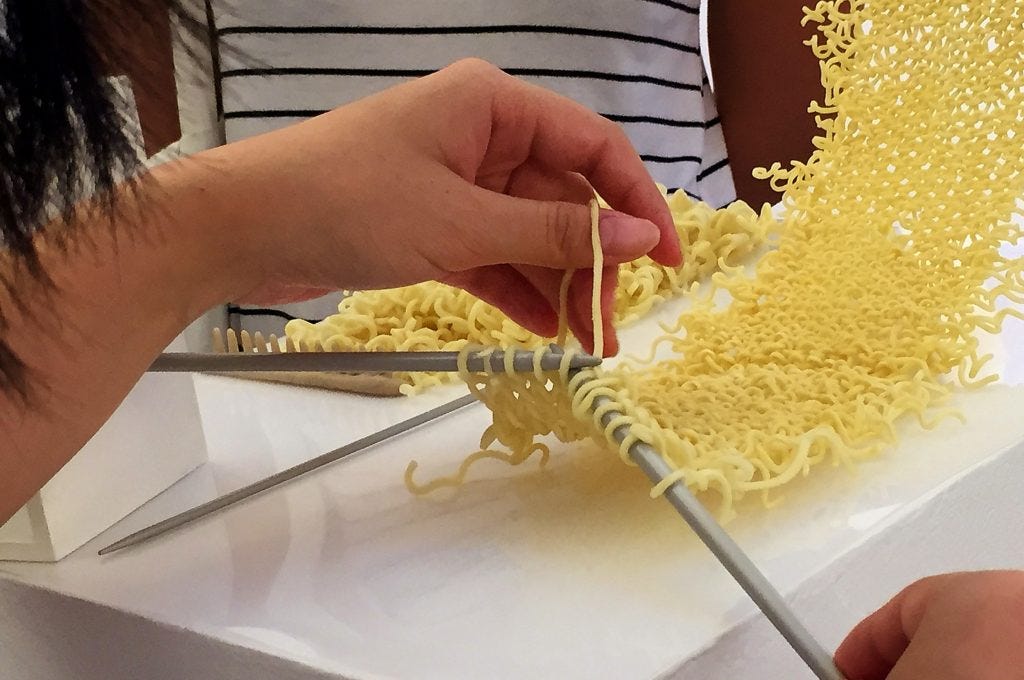 She Knits With Instant Noodles To Remind Us All To Slow Down | by ...