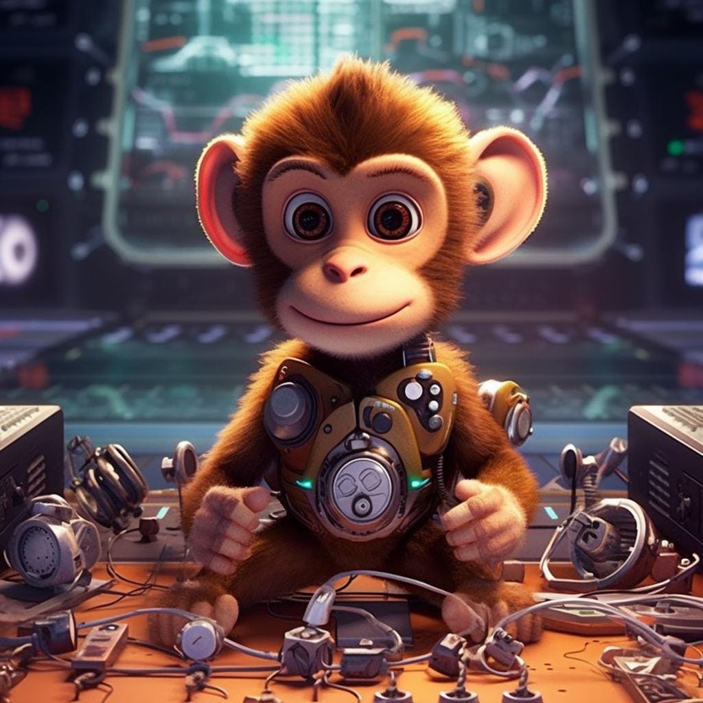 ARB APE AI — Caesar’s Story;. Caesar, a cute monkey, grew up among ...