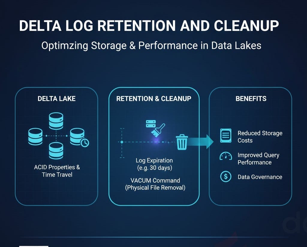 Delta Log Retention and Cleanup. 🧹 The Data Janitor: Mastering Delta ...