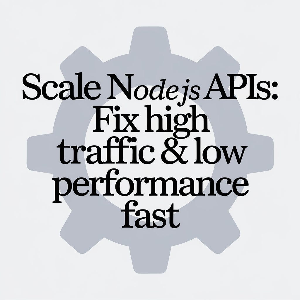 Scale Node.js APIs: Fix High Traffic & Low Performance Fast | by ...