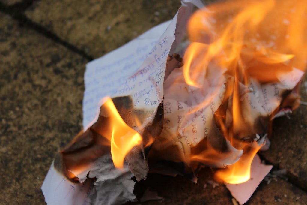 I’ll burn my journal one day. It has long served as a repository of ...