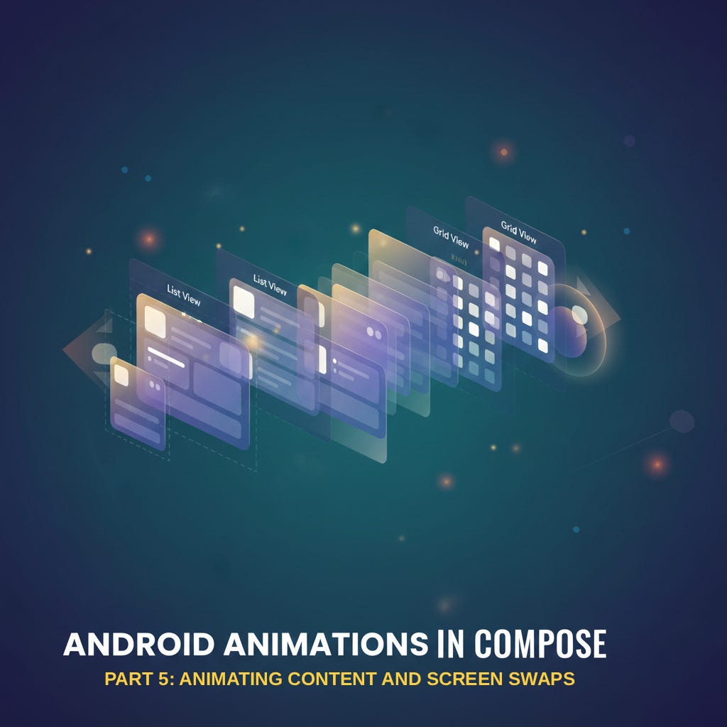 Compose AnimatedContent: Content & Screen Swaps | Medium