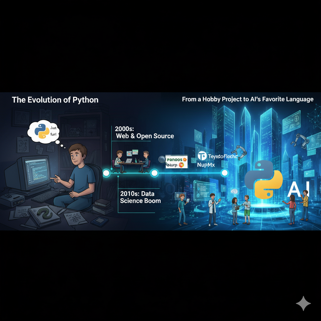 The Evolution of Python — From a Hobby Project to AI’s Favorite Language | by Safora Nafees ...