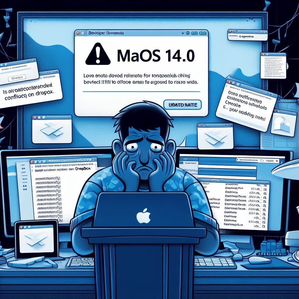 macOS Update Conflict with Dropbox: A Developer’s Alert | by Terje | Oct, 2023 | Medium