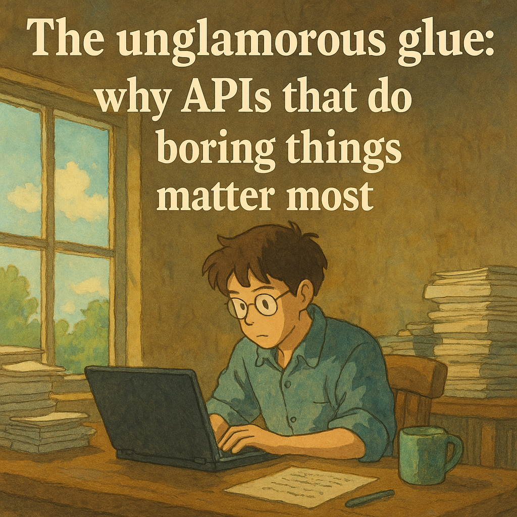 The unglamorous glue: why APIs that do boring things matter most | by ...