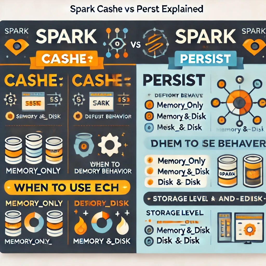 Spark Cache vs Persist Explained: When and Why to Use Each in PySpark | Medium