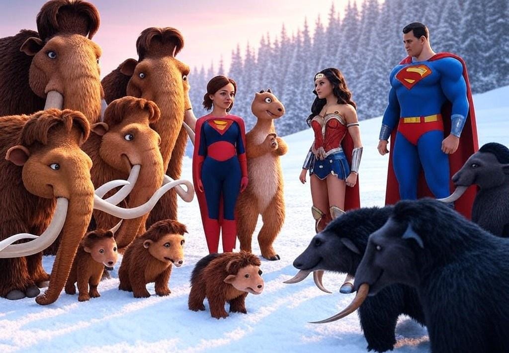 Here's a fun and creative narrative blending the concept of an Ice Age ...