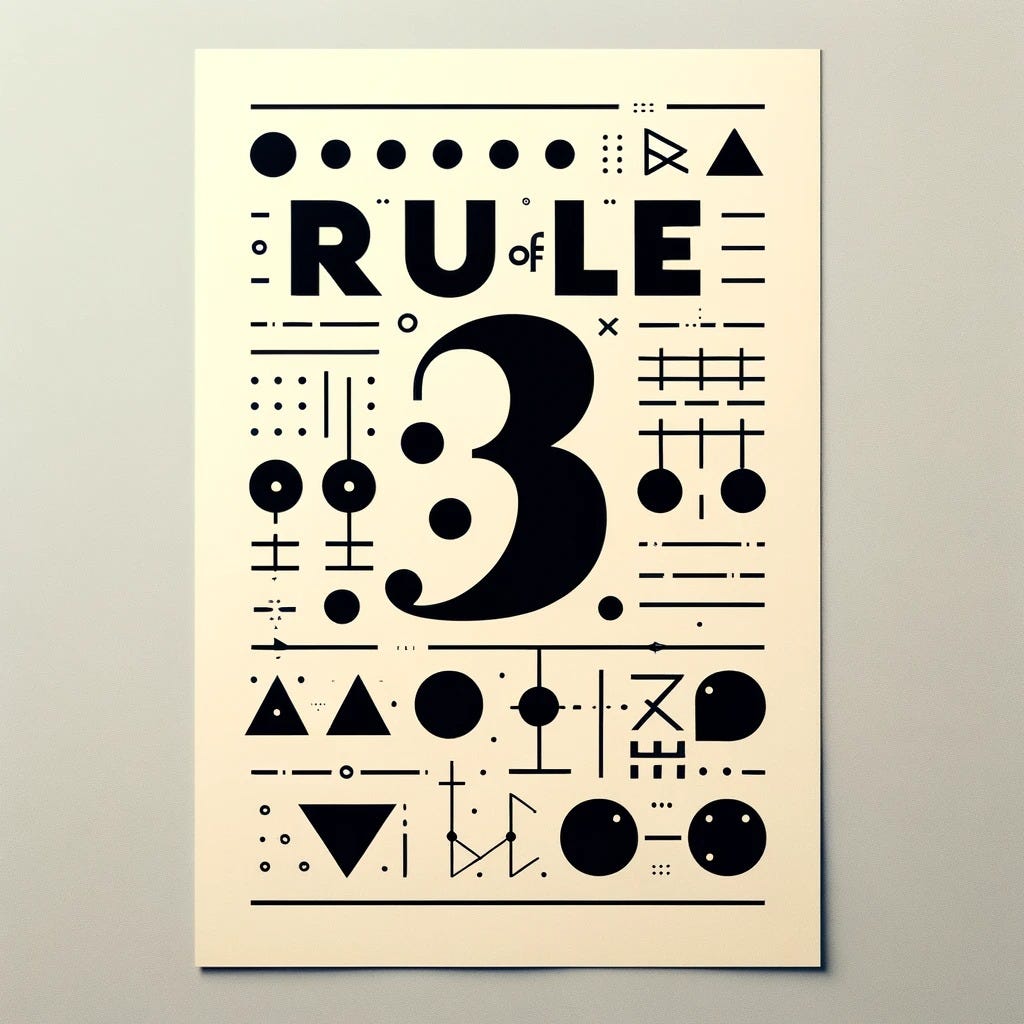 Rule of 3: An important ally in this Blink-and-You-Miss-It World | by ...
