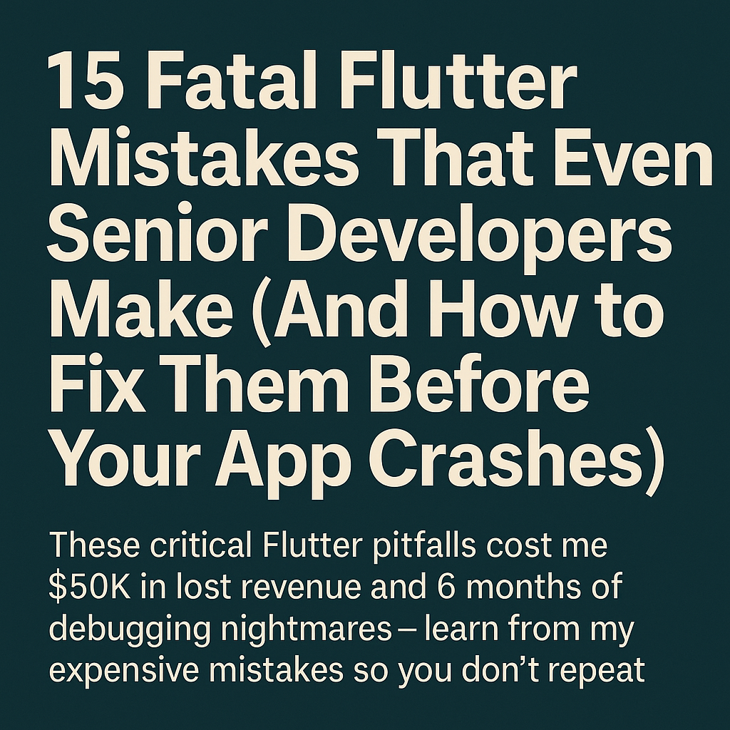 15 Fatal Flutter Mistakes That Even Senior Developers Make (And How to Fix Them Before Your App ...