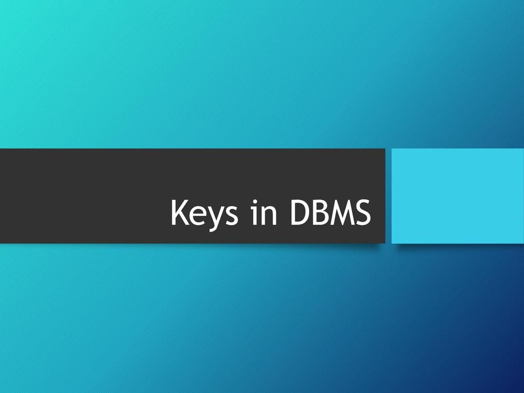 DBMS Keys. Introduction to Database Keys | by Yasindu Weerakkody | Medium