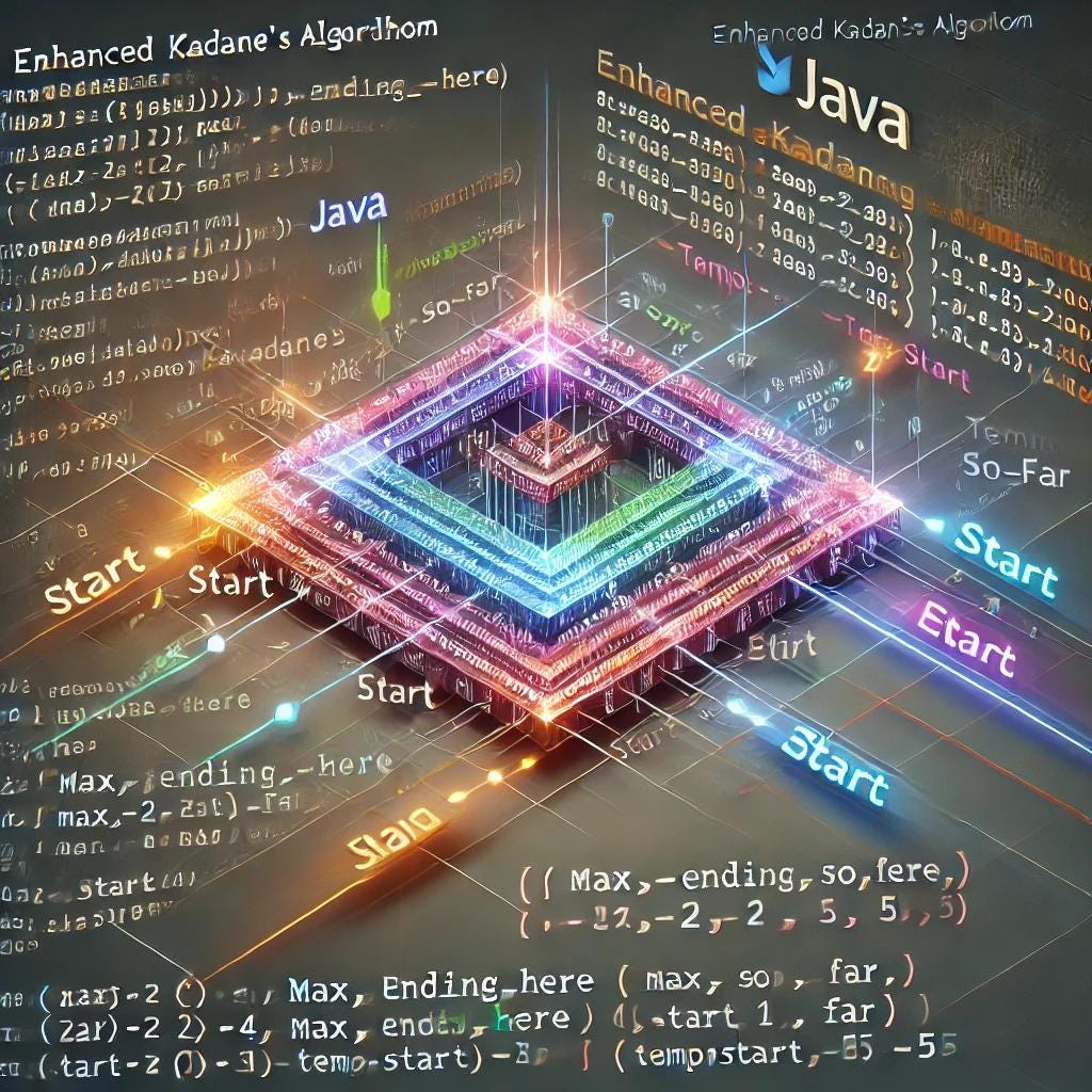 Understanding of Enhanced Kadane’s Algorithm with Example. | by Aayush kumar | Dec, 2024 | Medium