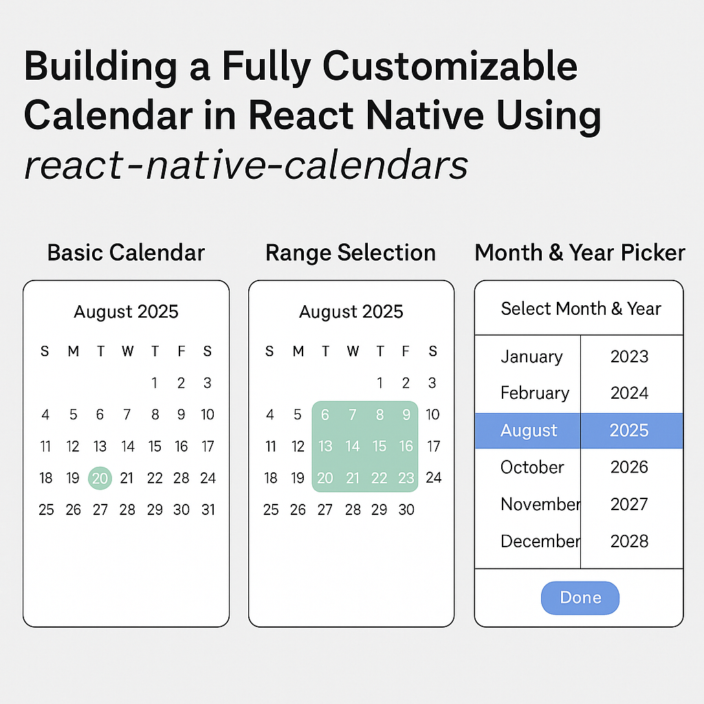 Building a Fully Customizable Calendar in React Native Using react-native-calendars | by Aman ...
