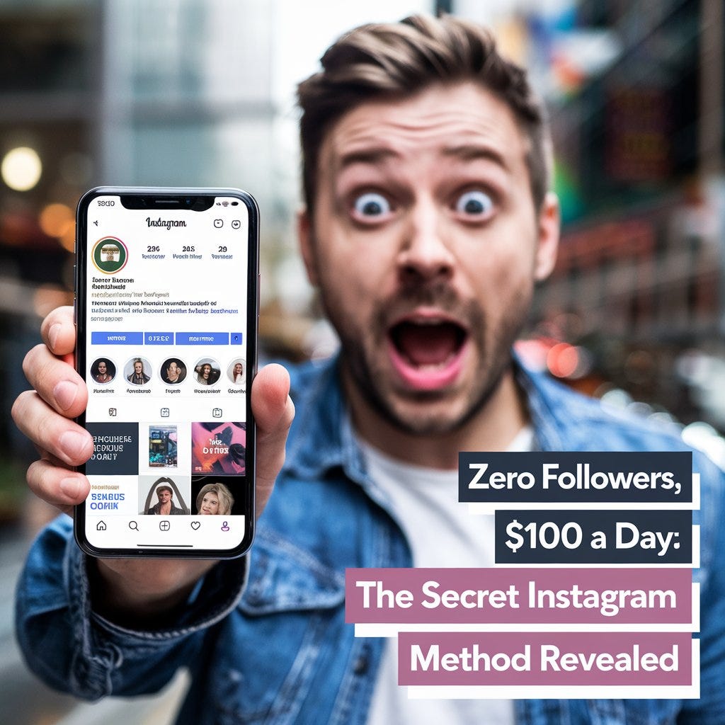 Zero Followers, $100 a Day: The Secret Instagram Method Revealed | by ...