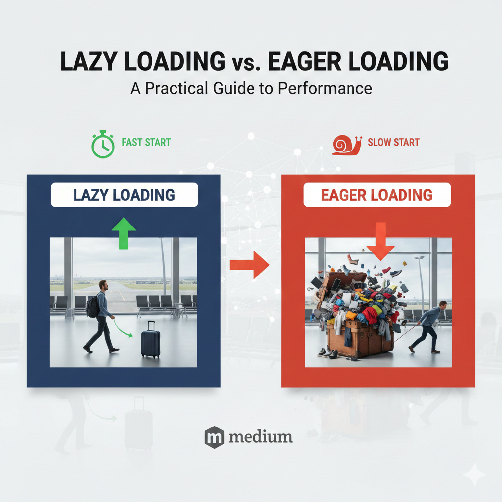 Lazy Loading vs Eager Loading🔃. Understand when to load data now vs ...