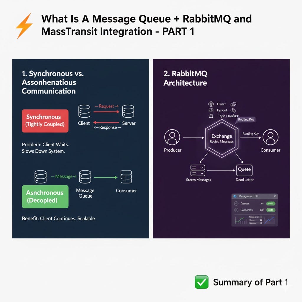 What Is A Message Queue + RabbitMQ and MassTransit Integration (Part 1 ...