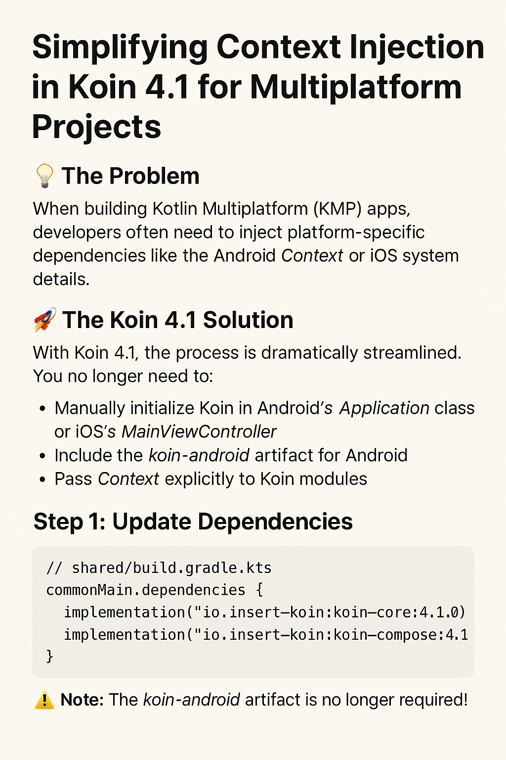 “Simplifying Context Injection in Koin 4.1 for Multiplatform Projects” | by Shambuchandrannair ...