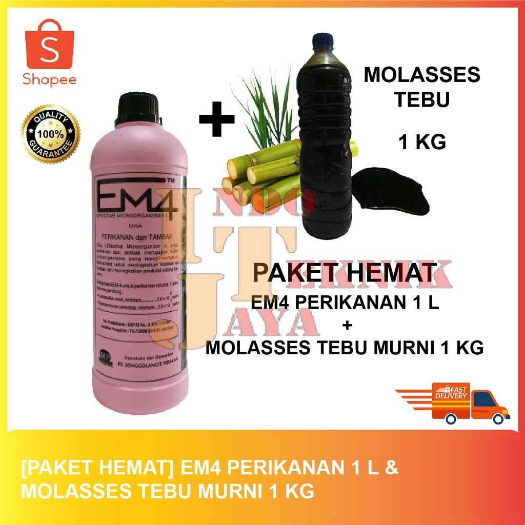 [PAKET] EM4 Perikanan 1 Liter dan Molase Tetes Tebu Murni 1 Kg ...