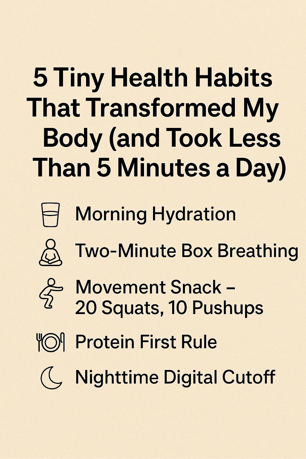 5 Tiny Health Habits That Transformed My Body (and Took Less Than 5 ...