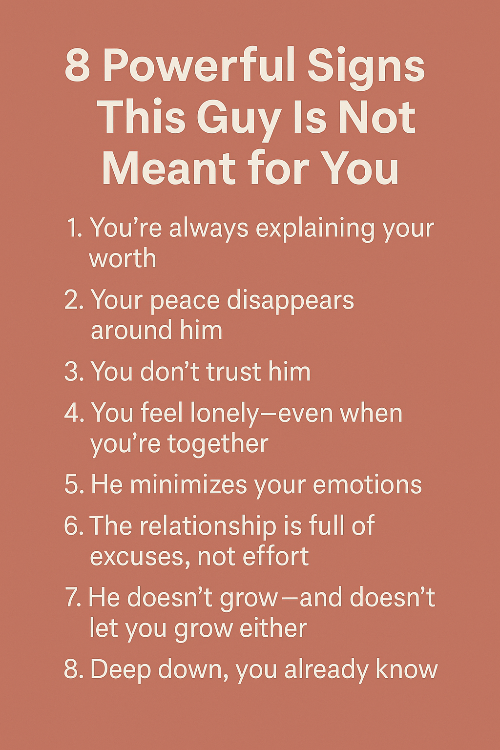 8 Powerful Signs This Guy Is Not Meant for You | by Emmanuel Chidiebere ...