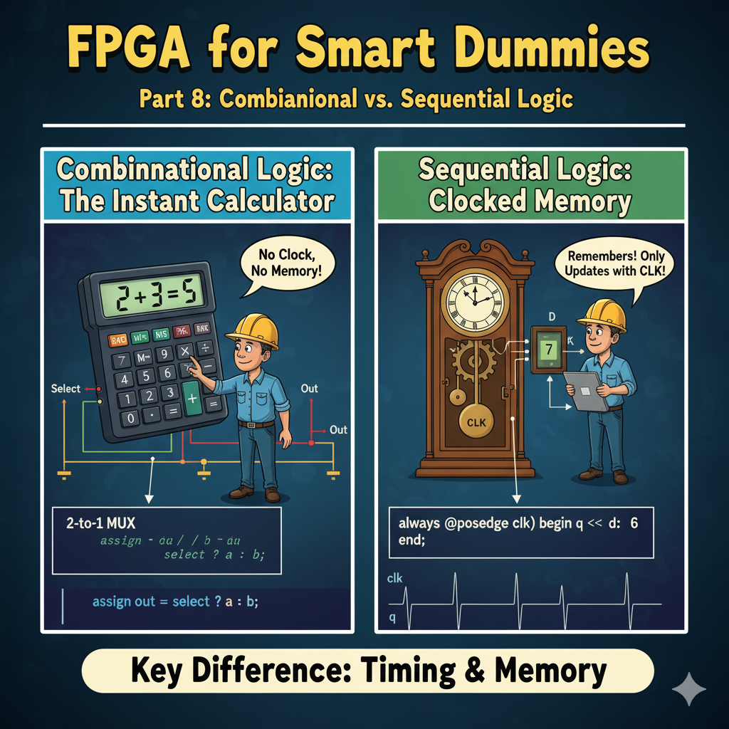 FPGA for SMART Dummies, Part 8: Combinational vs. Sequential Logic | by ...