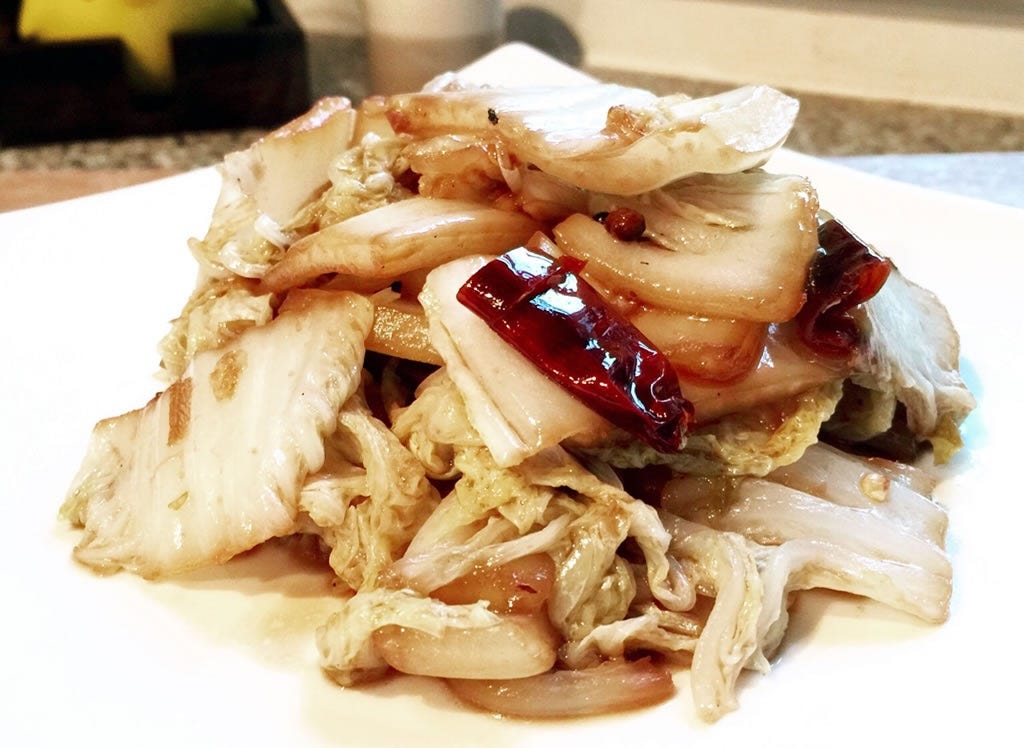 Hot and sour Chinese cabbage. Authentic Chinese home cooking, simply ...
