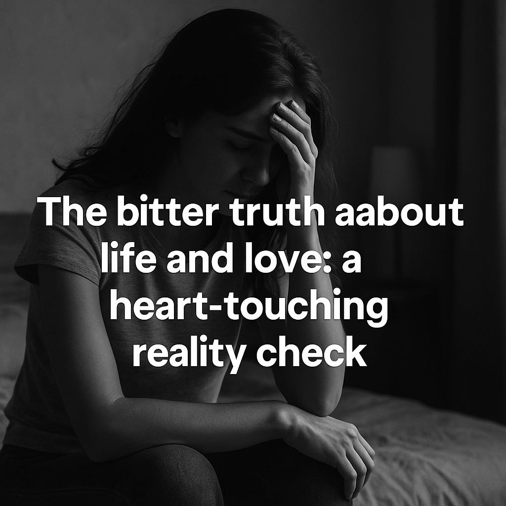 The Bitter Truth About Life and Love: A Heart-Touching Reality Check ...