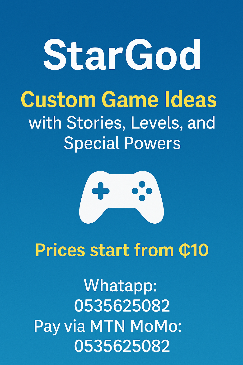 “I Create Unique Game Ideas for Developers in Ghana and Beyond” > I’m ...